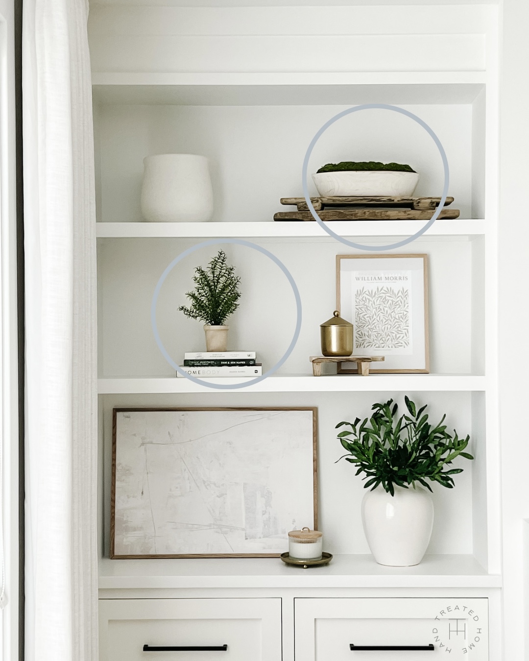 How to Decorate Shelves - Hand Treated Home