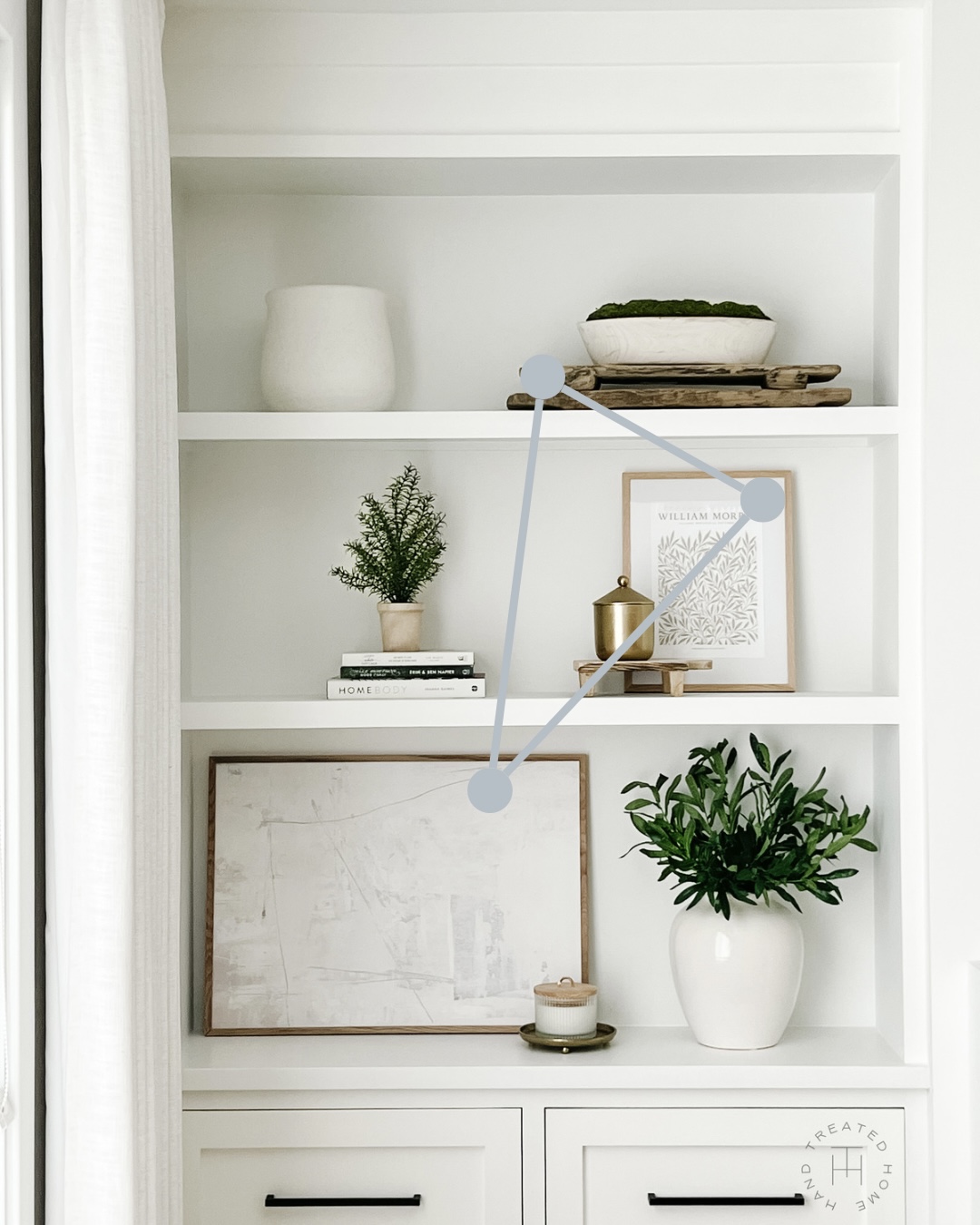How to Decorate Shelves - Hand Treated Home