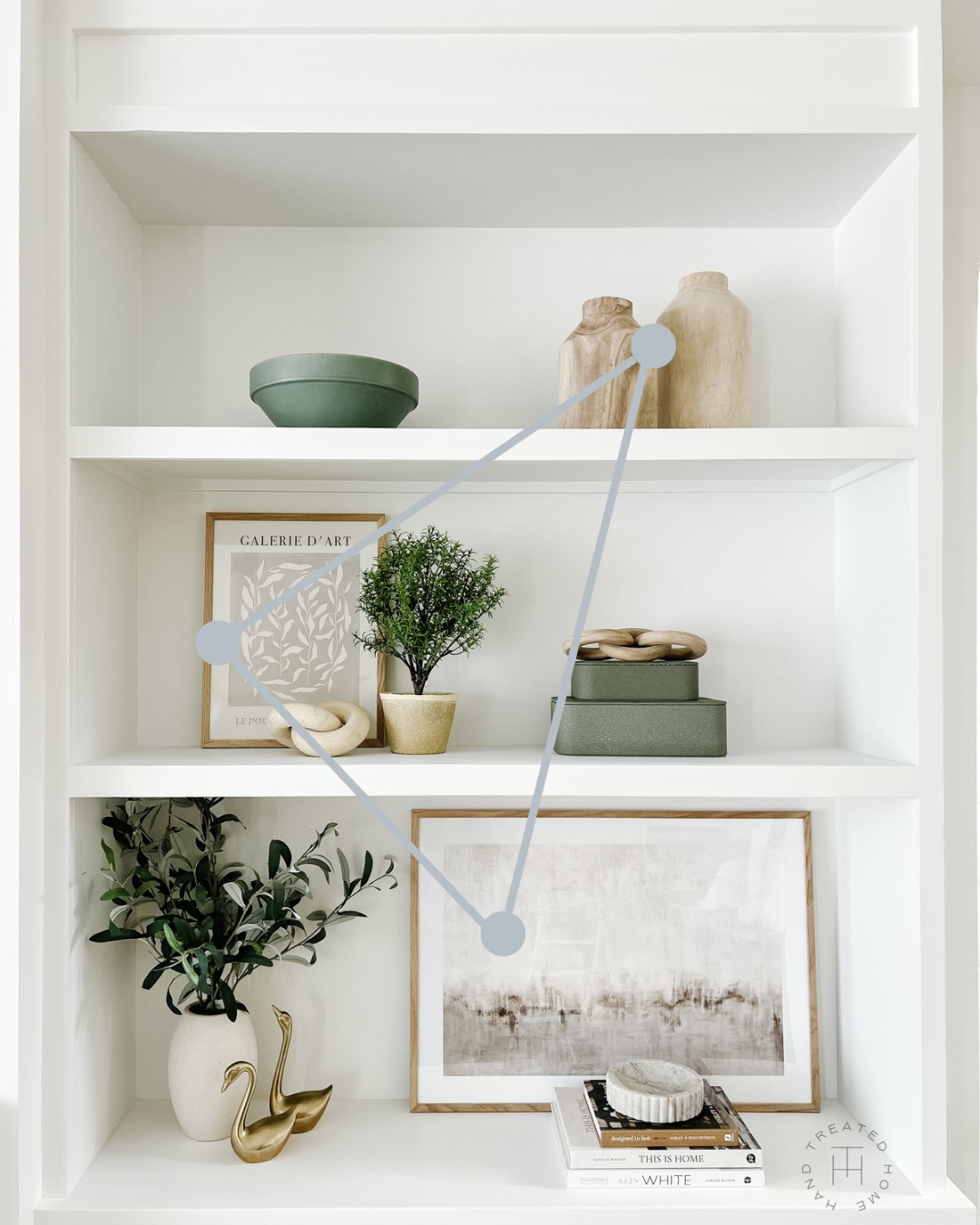 How to Decorate Shelves - Hand Treated Home