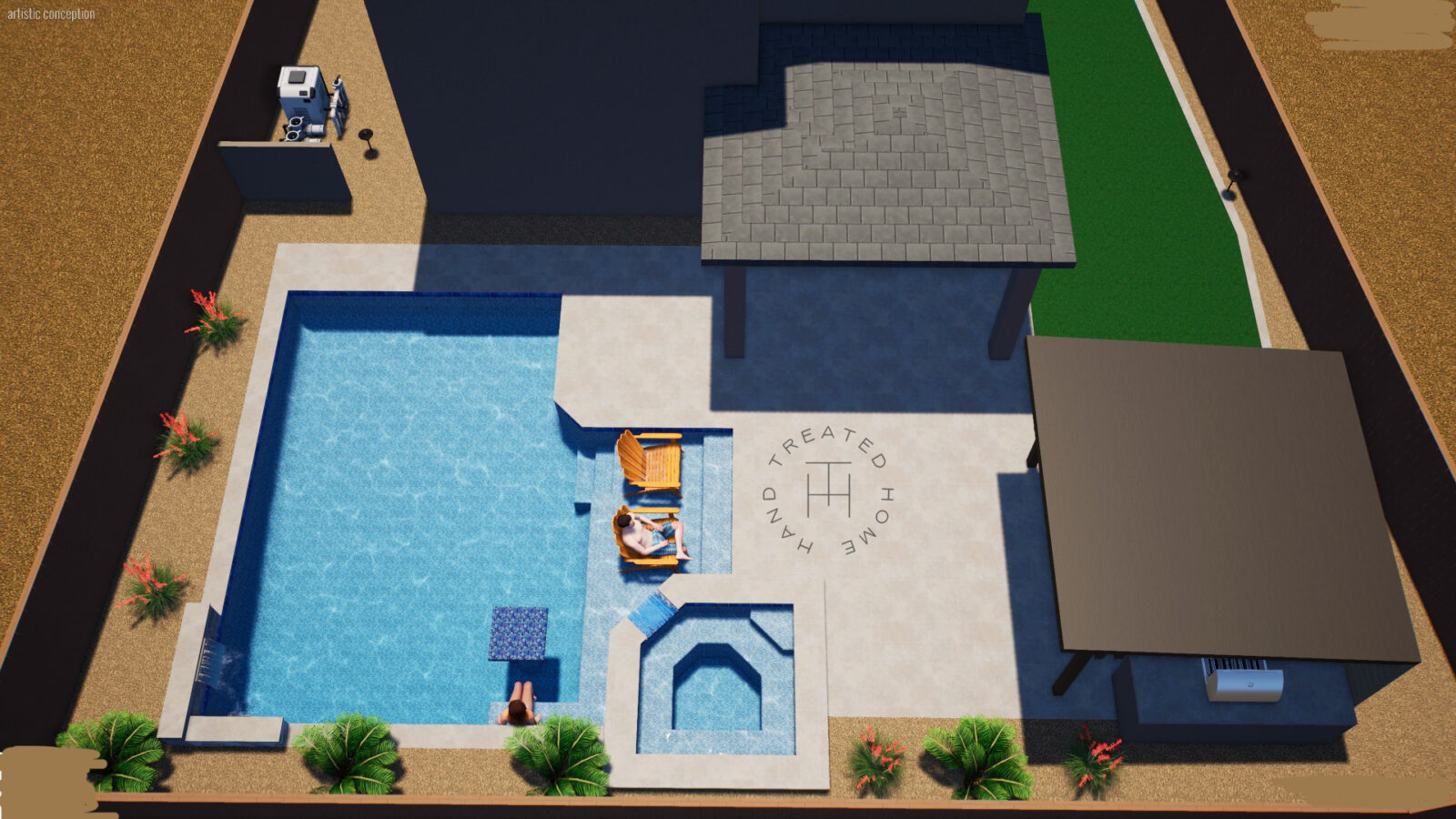 Backyard Renovation and Pool Build Project - Hand Treated Home